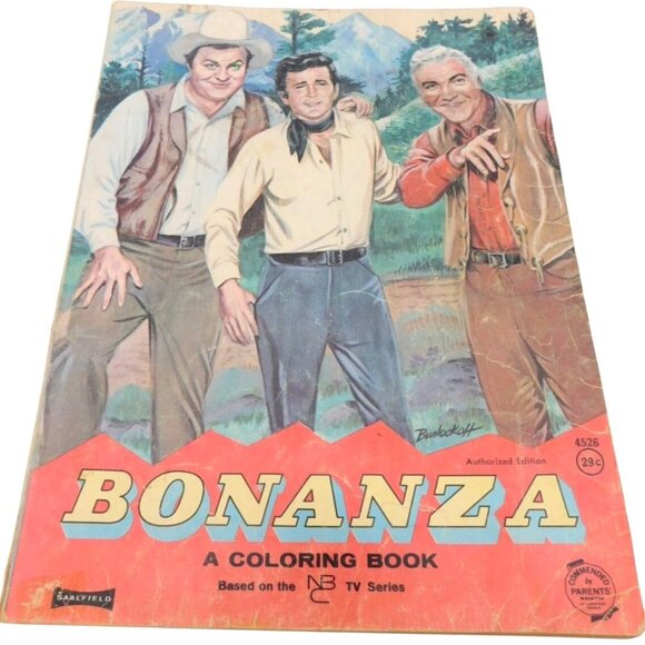 Saalfield | Other | Vintage Saalfield Bonanza Coloring Book 96s Nbc Tv ...